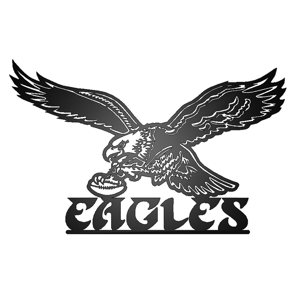 Old School Eagles Logo Metal Sign – Nightingale Metal Design