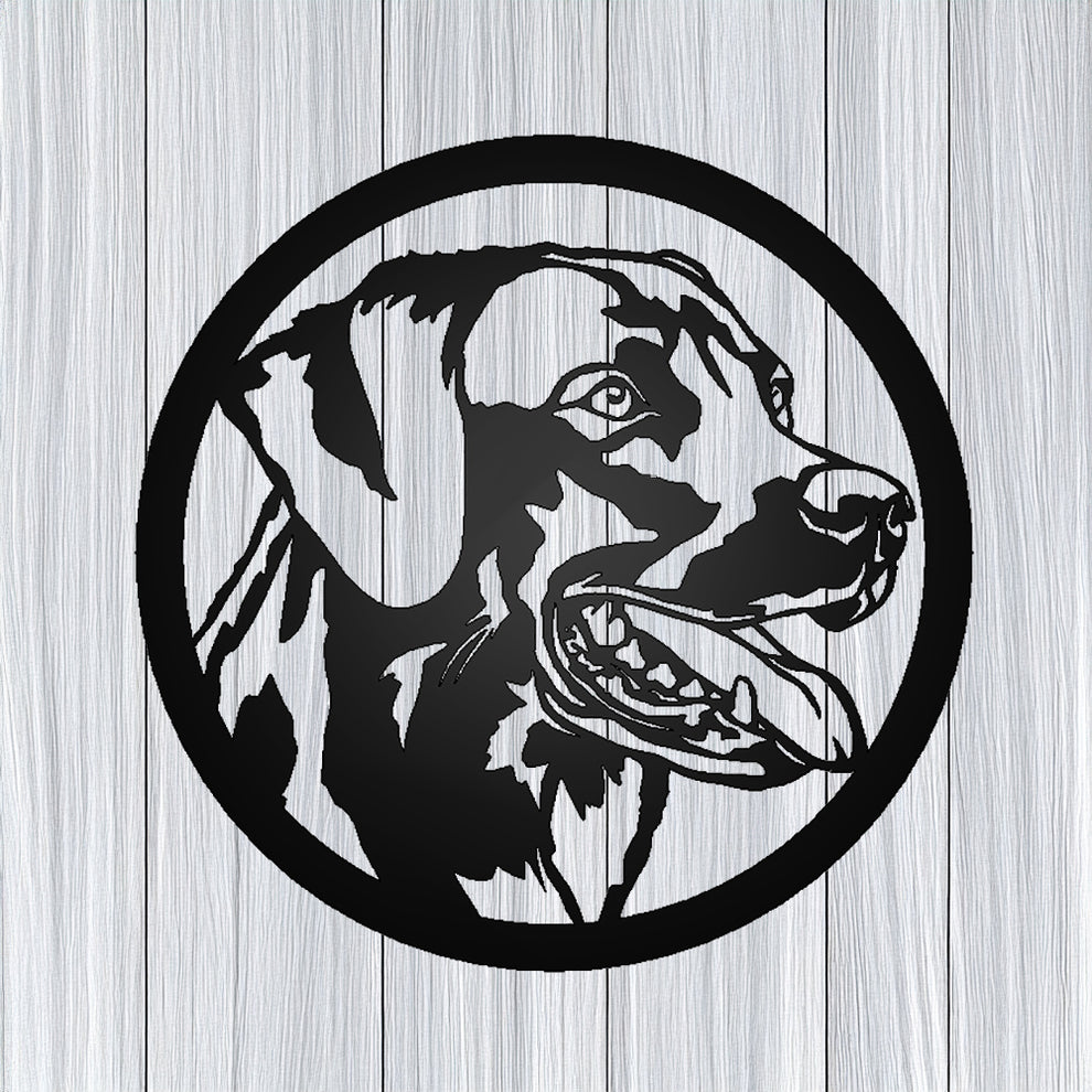Labrador Dog Silhouette Metal Sign - Steel Wall Art - Perfect Gift for ...